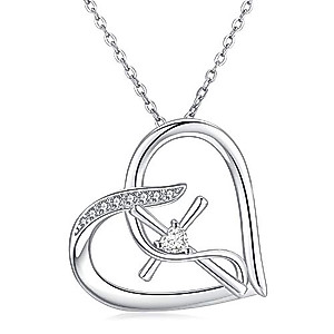 CHENGHONG Cross Necklace for Women 925 Sterling Silver Heart Infinity Faith Pendant Necklace Cross Jewelry Gifts for Girls Men