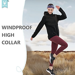 ALPHA CAMP Women's Fleece Jacket Long-Sleeve Hooded Full-Zip Fleece Jackets with Pockets Soft Polar Lightweight Fleece Coat