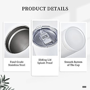 LAZHANG Victorias Music Monet Stainless Steel Insulated Car Sippy Cup With Lid Travel Mug for Cold Hot 20 oz