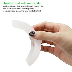 Dohia Silicone Jar Gaskets Replacement Rubber Seals Rings 3.75 Inch Sealing Rings for Mason Jar Lids Airtight Leak-Proof Canning Silicone Fitting Seals D1-BLGMFQ (White)