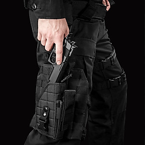 Barska BI12016 Loaded Gear VX-100 Tactical Vest and Leg Platform, Black, One Size