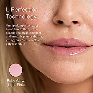SBLA Beauty Lip Plump & Sculpt, Hydrating Lip Plumper Gloss, Instantly Plumps Lips & Creates Fuller Pout, Baby Glow (Light Pink), 0.11 Oz