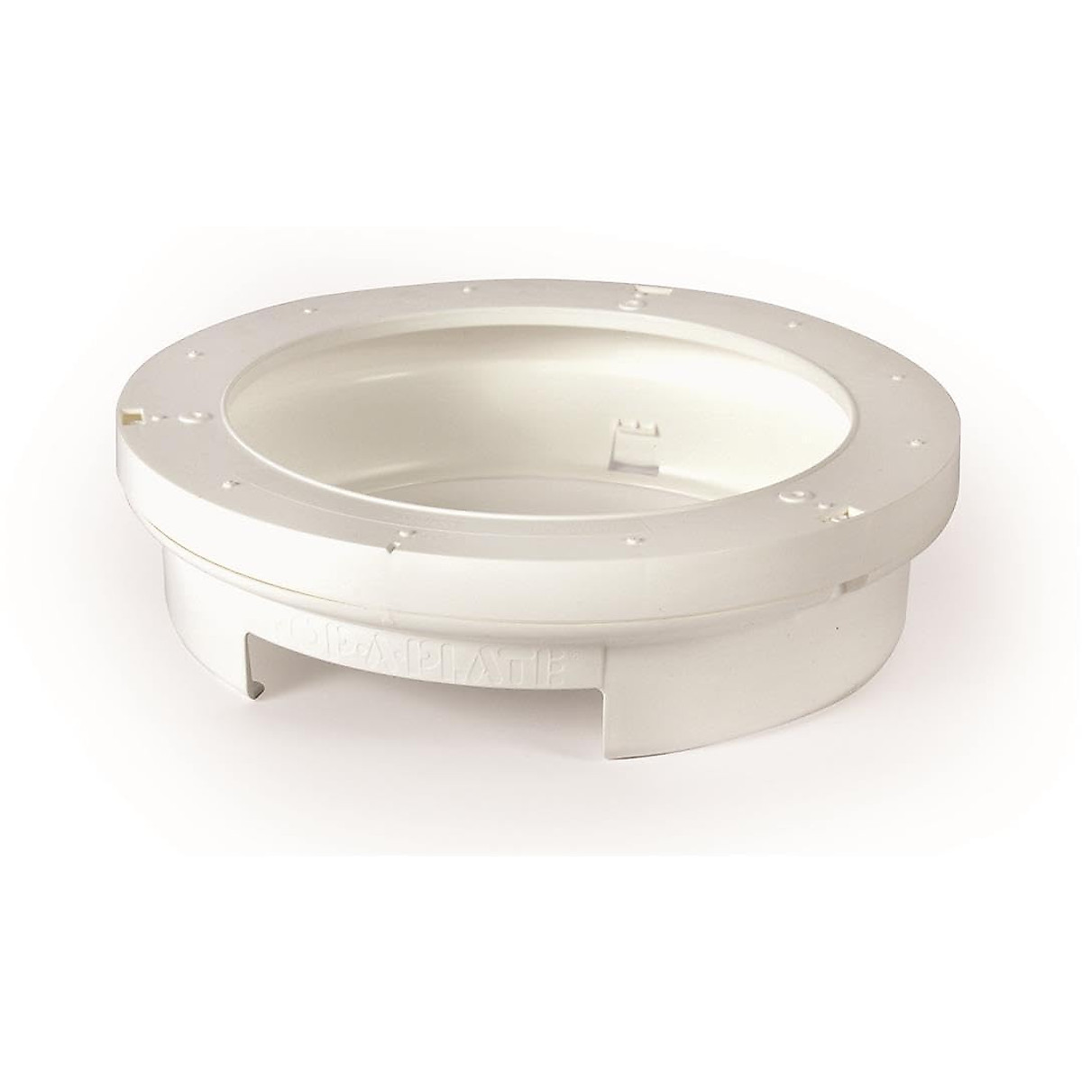 Camco 9-inch Pop-A-Plate Plastic Plate Dispenser | Ideal for Compact Spaces, RVs and Trailers | Mounts Under Cabinets or Shelves | White (57001)