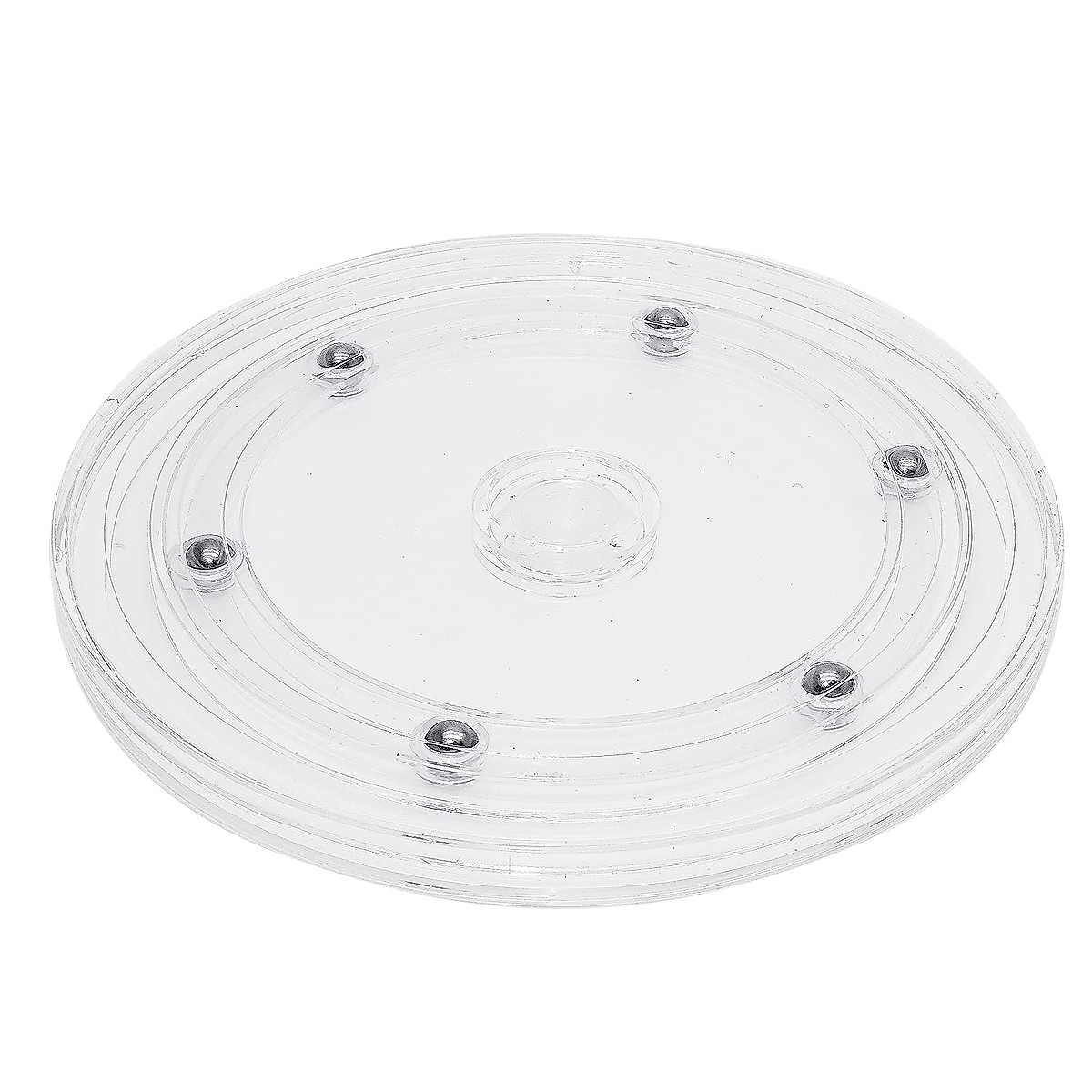 Murtenze 2Pcs 6 Inch Acrylic Turntable Organizer, Rotating Swivel Stand Spinner with Steel Ball Bearings for Kitchen Corner Cabinets Spice Rack Cake Decorating. (150mm,Clear)