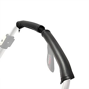 Babytravle Stroller Armrest PU Cover Fit for Bugaboo Bee Bee3 Bee5 Handle Sleeve Cover with Zipped (Black),Large
