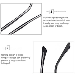 Hemobllo 1 Pair Eyeglass Replacement Arm, Fashion Metal Eyeglasses Arms Legs, Universal Glasses Arm Replacement Legs for Glasses, Sunglasses