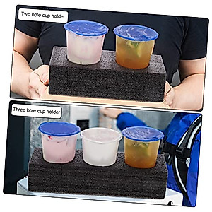 Healeved 4 Pcs Cup Holder Black Serving Tray Black Trays Drink Holder for Couch Milk Tea Holders Beverage Carrier Beverage Packaging Carrier Coffee Cup Carrier Tray Drink Cup Carrier Tray