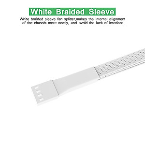 PANO-MOUNTS 2 Pack 1 to 3 Ways 4Pin PWM Fan Splitter Cable White Fan Power Extension Cable 4Pin Female to 3Pin 4Pin Male for PC Motherboard Computer Case Cooling Fans