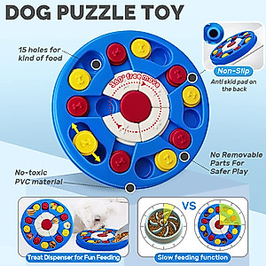 Joansan Dog Puzzle Toy, Interactive Dog Game, Mentally Stimulating Treat Dispenser for Large Dogs, Food Grade Material, Sequential Skills, Portable