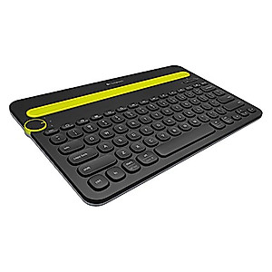 Logitech 920-006342 Bluetooth Multi-Device Keyboard K480 - Wireless Connectivity - Bluetooth - English, French - QWERTY Layout - Computer, Tablet, Smartphone - Black (Renewed)