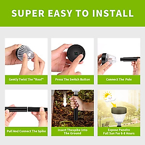 RIDALUX Solar Pathway Lights 12 Pack, Outdoor Waterproof Garden Lights Auto On/Off, Landscape Lighting Decorative for Yard Walkway Driveway Lawn