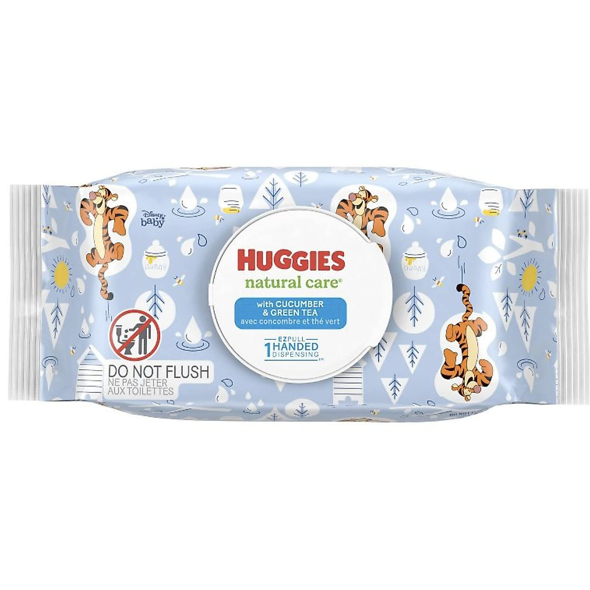 HUGGIES Refreshing Clean Baby Wipes, Disposable Soft Pack (8-Pack, 448 Sheets Total), Scented, Alcohol-Free, Hypoallergenic, Size 1
