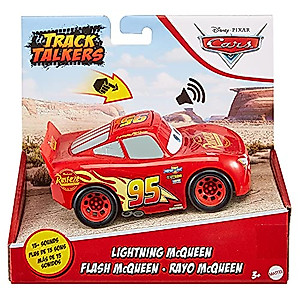 Disney Cars Toys Track Talkers Lightning McQueen, 5.5-in, Authentic Favorite Movie Character Talking & Sound Effects Vehicles, Fun Gift for Kids Aged 3 Years and Older