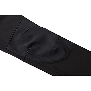 DAFENGEA Women's Snow Ski Pants Fleece Hiking Waterproof Windproof Softshell Outdoor Snowboard Pants,CFK1812W-Black-XS