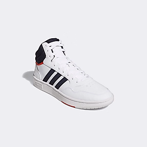 adidas Adult Hoops 3.0 Mid White/Legend Ink/Vivid Red 11