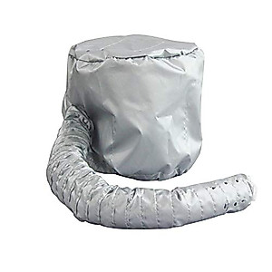 XUELI Portable Soft Hair Drying Cap Hair Dryer Home Barbershop Oil Cap Salon Hairdressing Hat Bonnet Caps Attachment Hair Care Perm Helmet Hair Steamer (Silver)