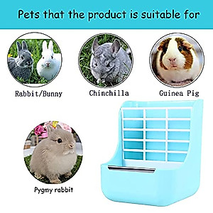 kathson Rabbit Hay Feeder, Bunny Hay Feeder Hay and Food Feeder Bowls Manger Rack Pet Chew Toys Grass Cake for Bunny Guinea Pig Chinchilla Hamsters