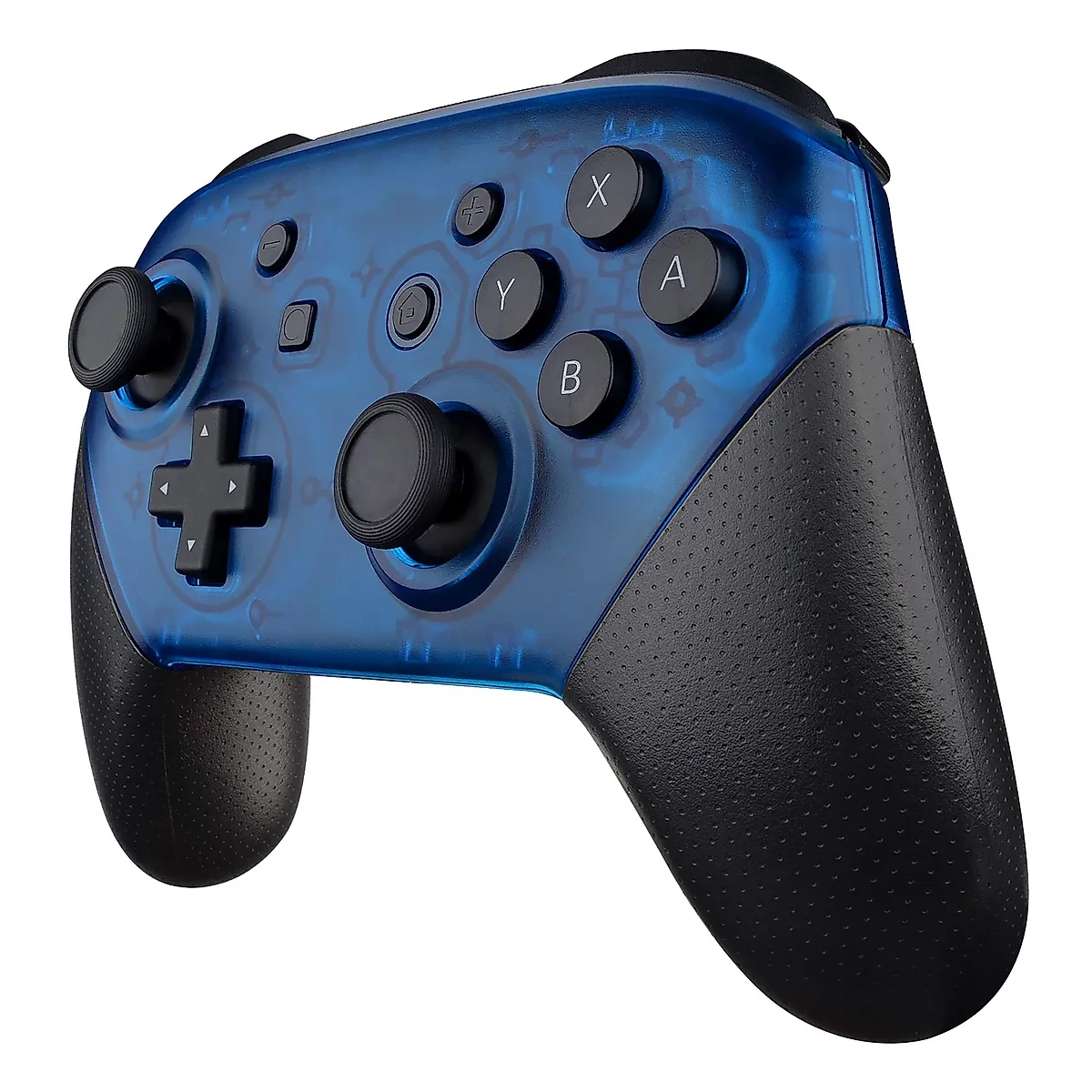 eXtremeRate Transparent Blue Faceplate and Backplate for Nintendo Switch Pro Controller, DIY Replacement Shell Housing Case for Nintendo Switch Pro - Controller NOT Included