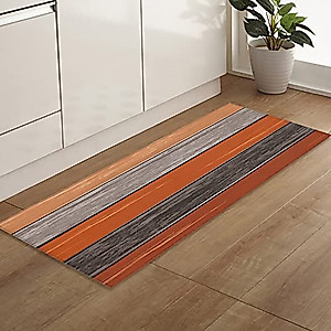 Door mat Bathroom Mat gy Bath Rug Farmhouse Rustic Barn Door Burnt Orange Grey Welcome Mat,Soft Plush Non-Slip Floor Mat Absorbent Runner Rug Fluffy Doormat for Bedroom Living Room Indoor,18x30 inch