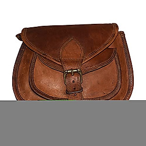 Urban Handmade Vintage Leather Bags, Travel Cross Body Shoulder Bag for Men and Women, Satchel Multi Pocket Purse with Adjustable Strap