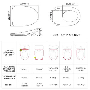 Bejoan Bidet Toilet Seat Electronic X3, Endless Warm Water, Heated Smart Bidet Seat with Warm Air Dryer, Deodorizer, Nightlight, Prewetting, Remote Control, Self Cleaning, White - Elongated