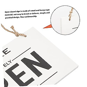 Double-sided business listing open signs for business open closed sign cafe wall art neon open sign business supplies front door wall signs Christmas Work Wooden white Ornament