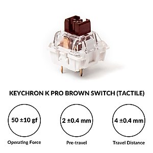 Keychron V1 75% Wired Mechanical Keyboard, QMK/VIA Programmable, Hot-swappable K Pro Brown Switches, Compatible with Mac Windows Linux - Carbon Black