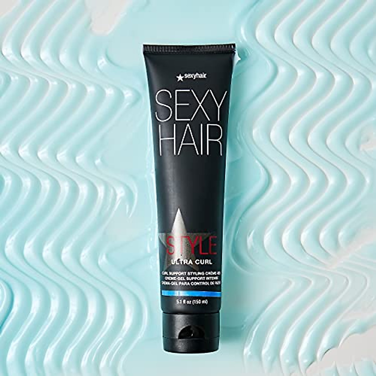 SexyHair Style Ultra Curl Support Styling Crème-Gel, 5.1 Oz | High Control | Adds Definition and Long-Lasting Shape