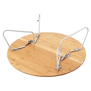 Snow Peak Single Action Table Low, LV-071TR, Made of Bamboo, Designed in Japan, for Indoor Outdoor Use, Lifetime Product Guarantee, D 25.6" H 8.25" (650 * 210mm)