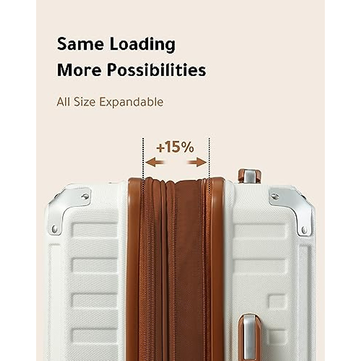LUGGEX Carry On Luggage 22x14x9 Airline Approved - PC Expandable Hardside Luggage with Spinner Wheels - 4 Metal Corner Hassle-Free Travel