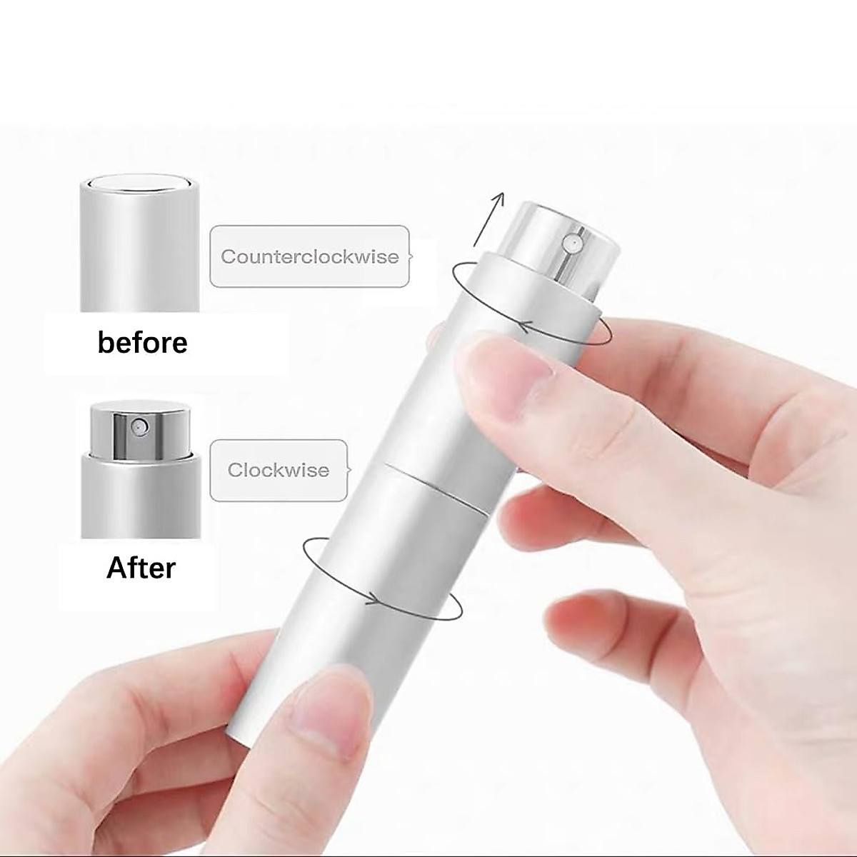 Ulirds Coffee Bean Dosing Cup and 8ml Spray Bottle Kit For Espresso,Coffee Bar Accessories,Ceramic Single Dosing Tray For Coffee or Tea .Mini Portable Spray For Reducing Coffee Power Static (G-Silver)