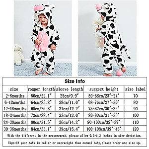 Baby Cow Costumes Unisex Toddler Onesie Halloween Dress Up Romper 18-24 Months