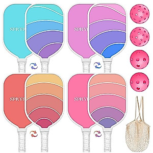 Pickleball Paddles Set USAPA Approved, Lightweight and Durable with Unique Design, USAPA Approved Pickleball Paddles Set of 4, 4 Pickleball Balls, Pickleball Bag, Pickleball Paddles (Dream)