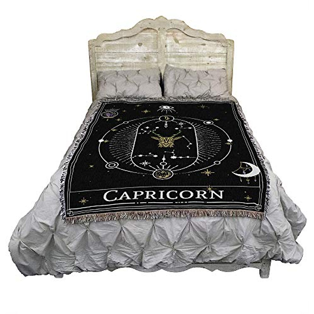 Pure Country Weavers Zodiac - Capricorn Tarot Card Blanket - Gift Tapestry Throw Woven from Cotton - Made in The USA (72x54)