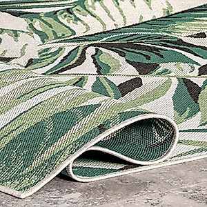 nuLOOM Fela Floral Jungle Indoor/Outdoor Area Rug, 8' x 10', Green