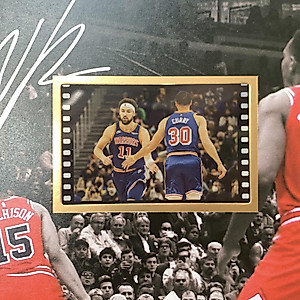 sufenvera Signed Klay Thompson Memorabilia Film Photo Framed Poster Collection,Gifts for Golden State Basketball Fans 10x8 Inches