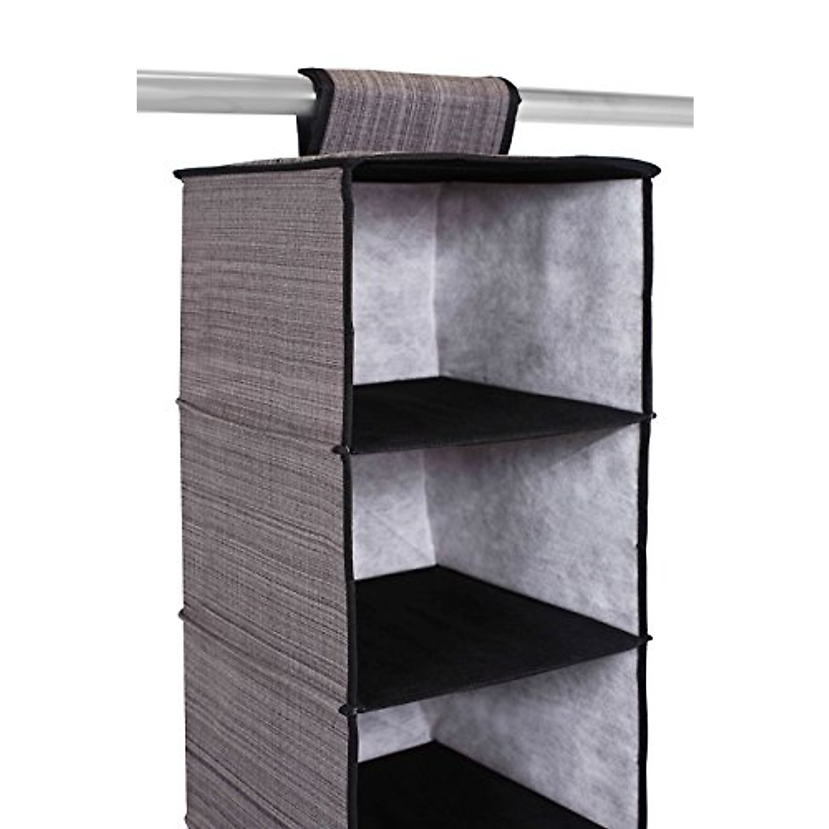 Internet's Best Hanging Closet Organizer - 6 Shelf - Clothing Sweaters Shoes Accessories Storage - Grey
