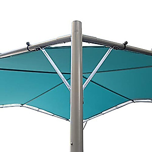 Christopher Knight Home Gladys Outdoor 11.5' x 11.5' Modern Gazebo Canopy, Teal and Silver