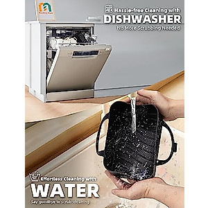 Mastery Mart 8-10QT Reusable Ninja Air Fryer Silicone Liners, 2 Pcs Ninja Air Fryer Silicone Pot/Basket, Durable/Easy to Clean Silicone Baking Tray for Air Fryer, Microwave, Oven, Steamer