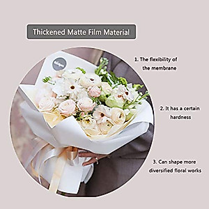Flower Wrap Paper Rolls White Korean Floral Bouquet Wrapping Paper Supplies Waterproof Fresh Flowers Gift Packaging Marterials (Color 1)