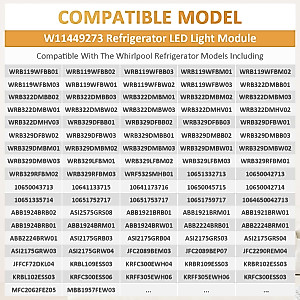 W11602886 Refrigerator LED Light Bulb for Whirlpool Kitchenaid Kenmore Amana Refrigerator Freezer Light W11468934 W11520324 W11549780 W11449273 AP7192759 AP6986570 W11251749