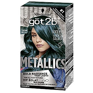 Got2b Metallics Permanent Hair Color, M77 Mermaid Green