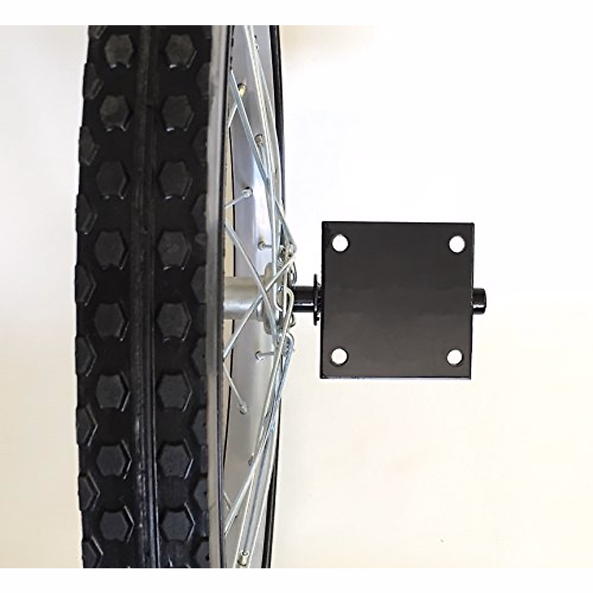 Morgan Cycle Heavy Duty Solid Rubber Cart Wheel and Axel Kit, 20", Chrome