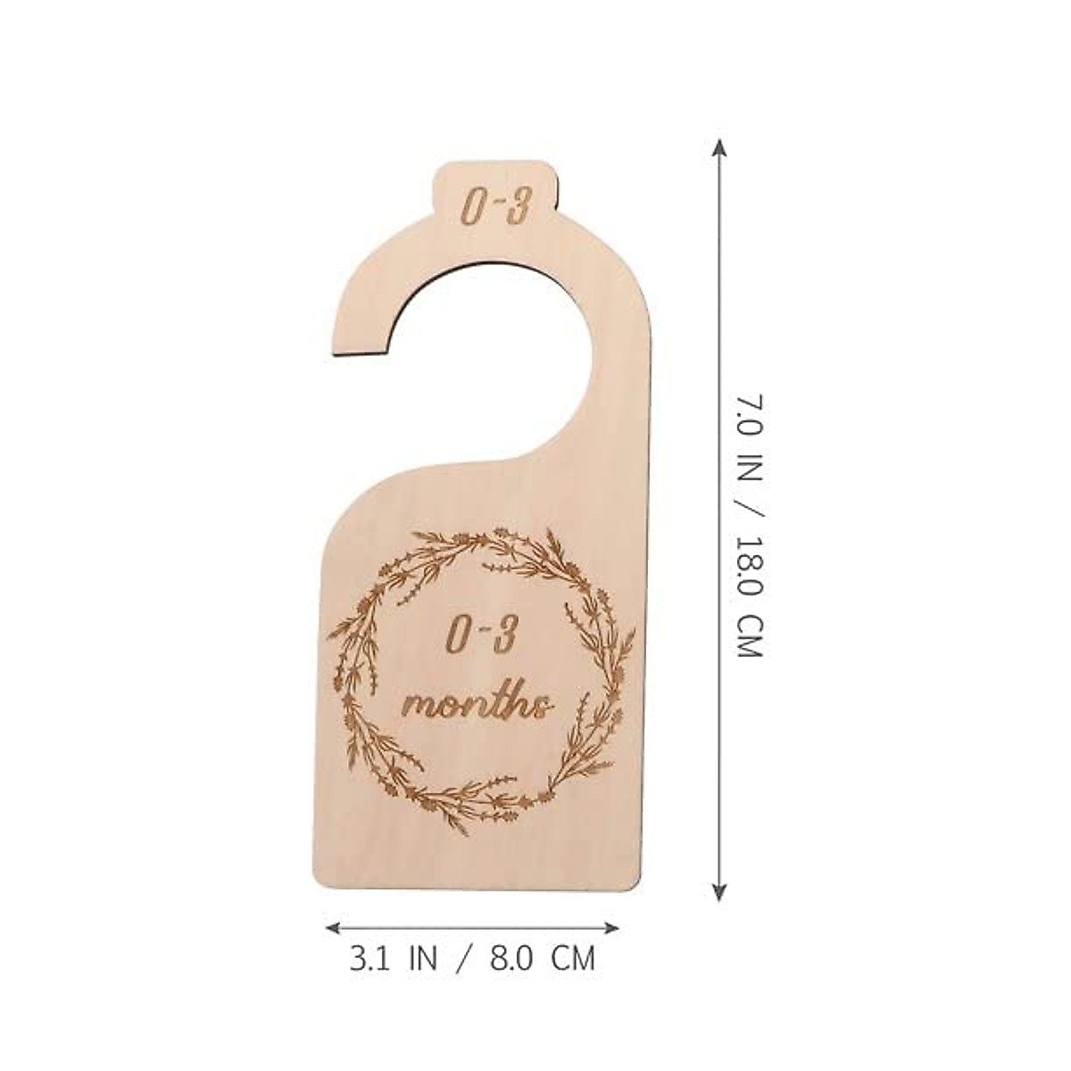 (7 Pieces) Baby Closet Dividers, Adventure Baby Closet Dividers By Month, Nursery Closet Organizer Wooden Newborn Wardrobe Divider Kids Clothes Divider to Arrange，from Newborn to 24 Month