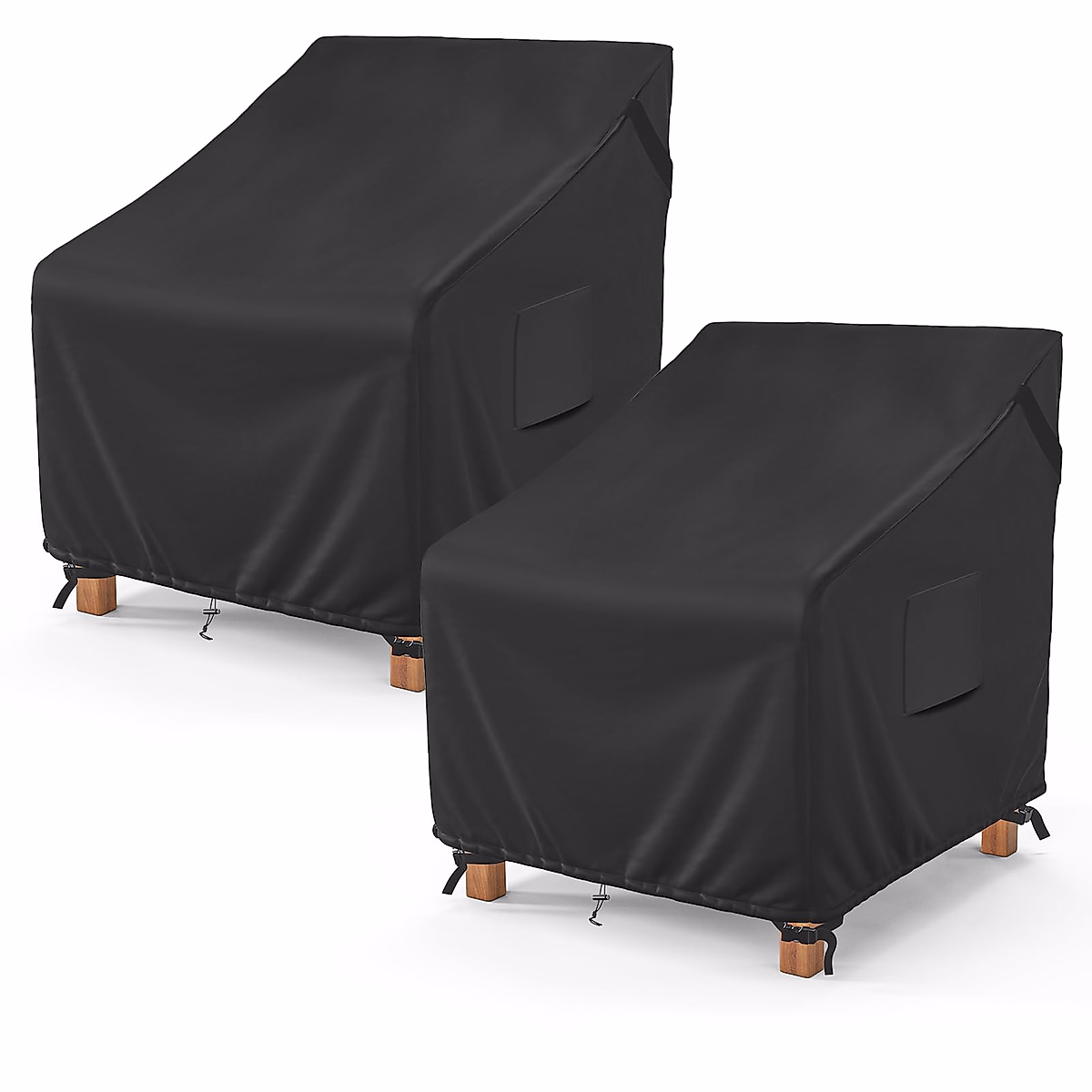 MR. COVER Outdoor Chair Covers Waterproof, Patio Furniture Covers for Rocking Chair, Fits up to 35W x 37D x 36H Inches, Air Vent and Handles Included, Black, 2 Pack