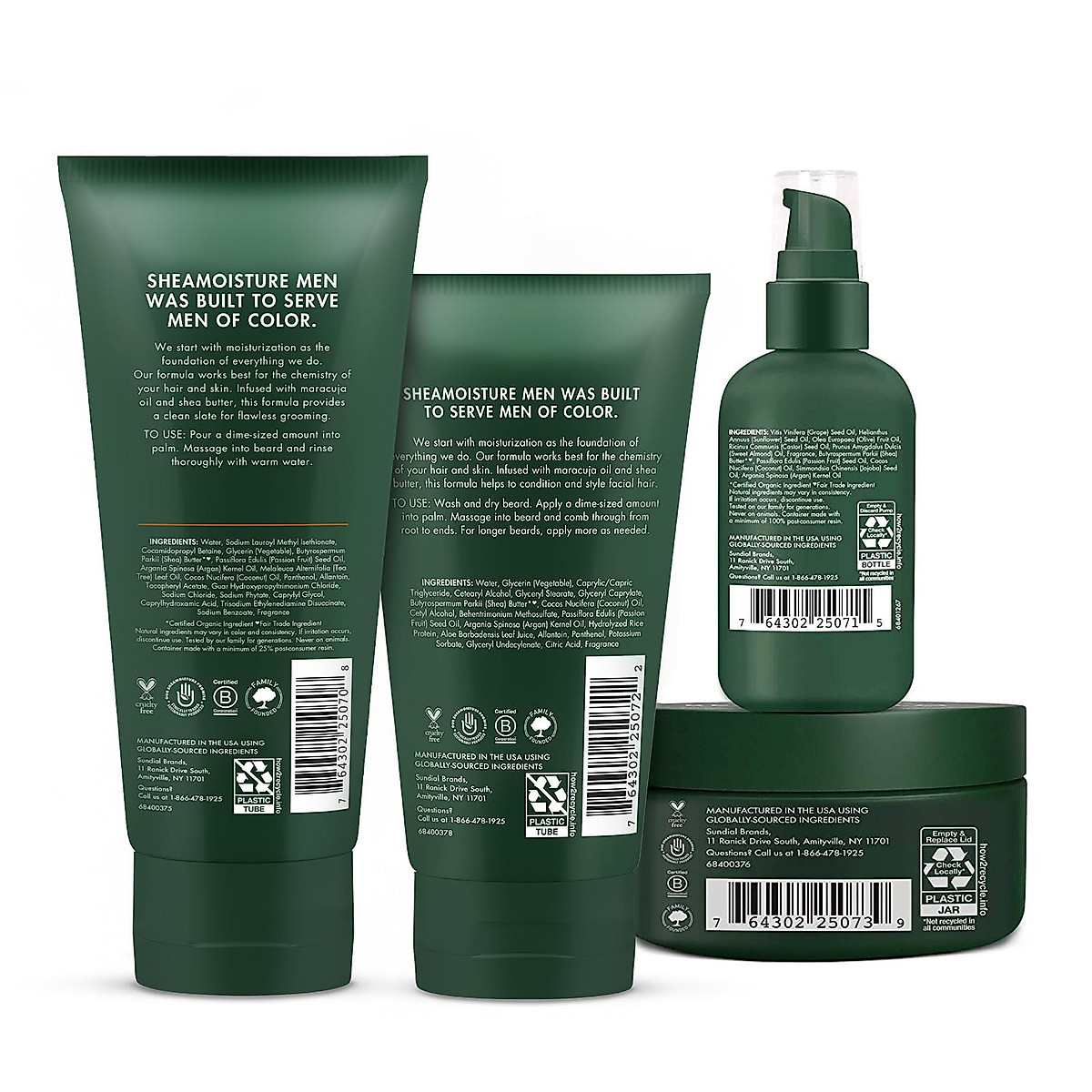 SheaMoisture Beard-Care Kit for Men, Includes Wash, Balm, Oil, Conditioner, Natural Shea Butter & Maracuja Oil, Great Gift