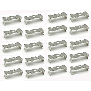 Traovien T8 LED Light Bulbs 20 Clips Holder Bracketr for Lamp Socket Shop Light Fixture, Led Ceiling Lamp(20pcs) (31mm/1.22inch)