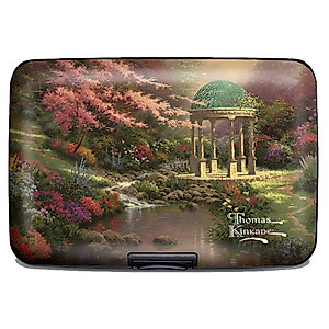 Monarque Thomas Kinkade Armored Wallet RFID Secure Data Theft Protection Credit Card Case (Pools Of Serenity)