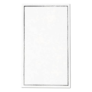 100 Pack Name Cards for Table Setting, Tent Place Cards with Silver Foil Border for Wedding, Banquets, Events, Reserved Seating Dinner Place Cards Blank (3.5 x 2 In)