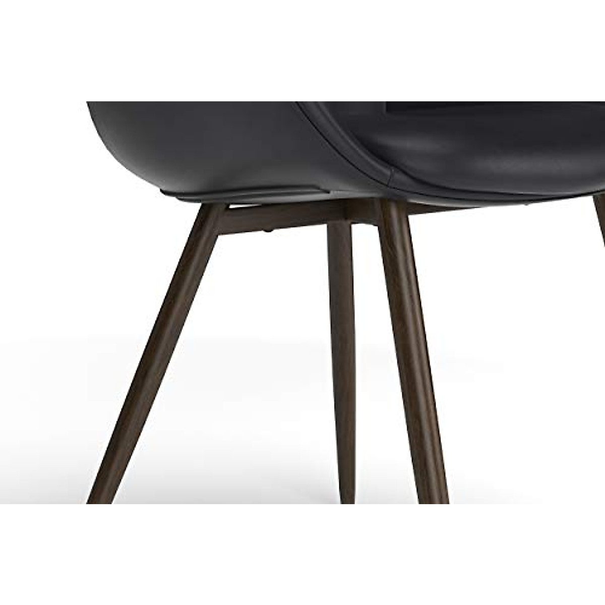 HON Basyx Monroe Upholstered Guest Chair, Black Bonded Leather